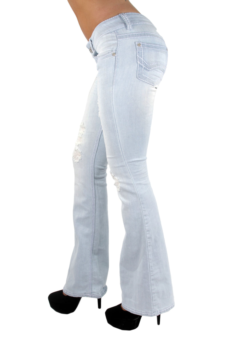 The Sexy Flare Bootleg Ripped Premium Bootcut Women Jeans – Fashion2Love